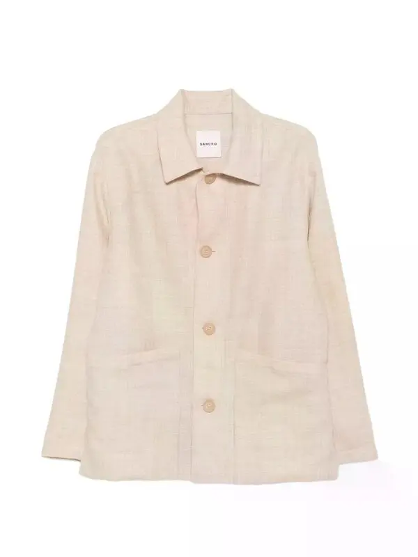 Sandro Wool Jacket - Neutrals