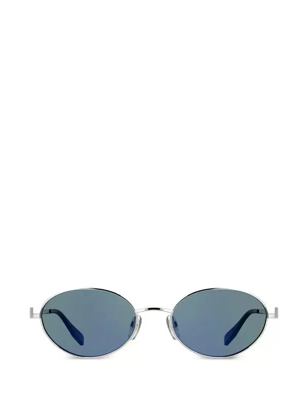 Karl Lagerfeld Oval Frame Sunglasses - Silver