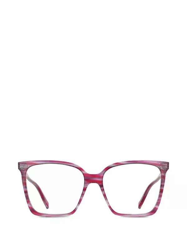 Karl Lagerfeld Striped Square-frame Eyeglasses - Red