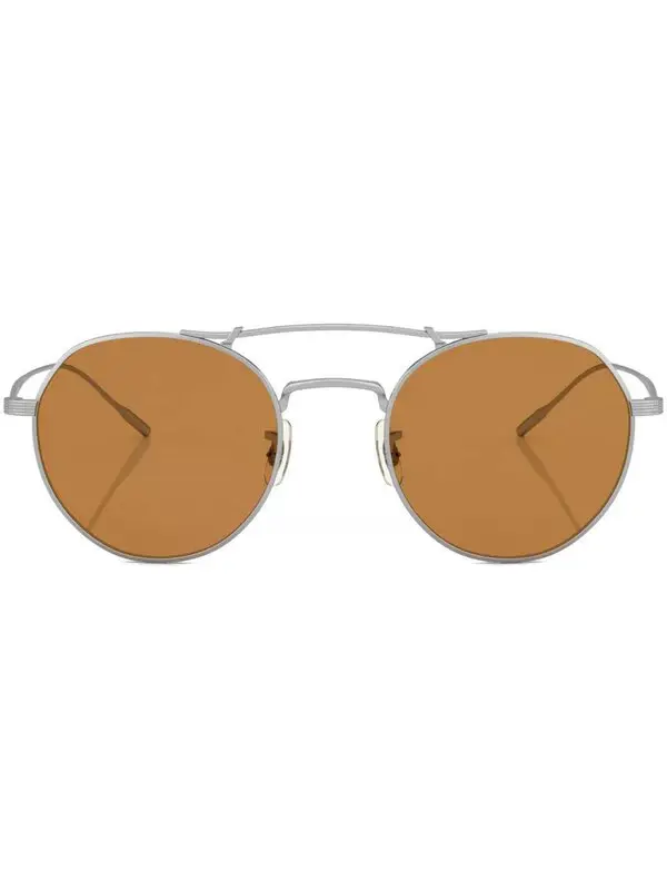 Oliver Spencer Reymont Round-frame Sunglasses - Silver