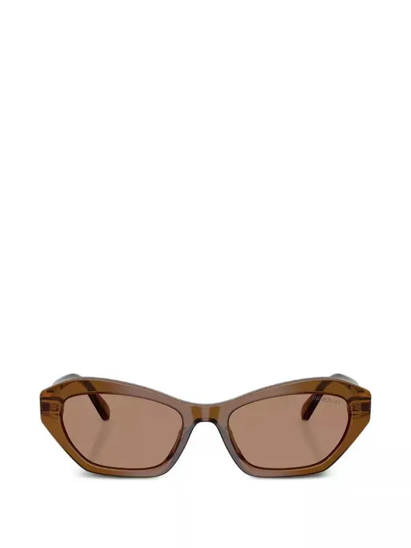 SWAROVSKI Geometric Frame Sunglasses With Crystal Embellishment