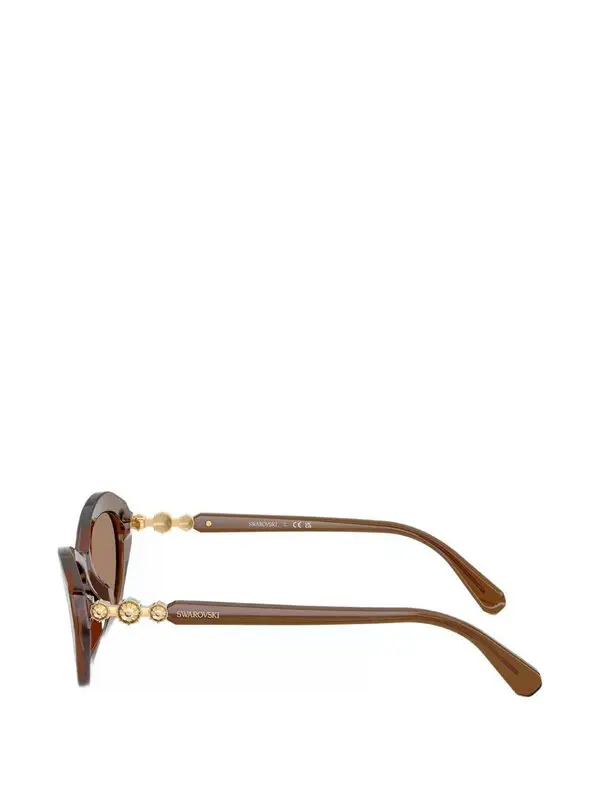 SWAROVSKI Geometric Frame Sunglasses With Crystal Embellishment