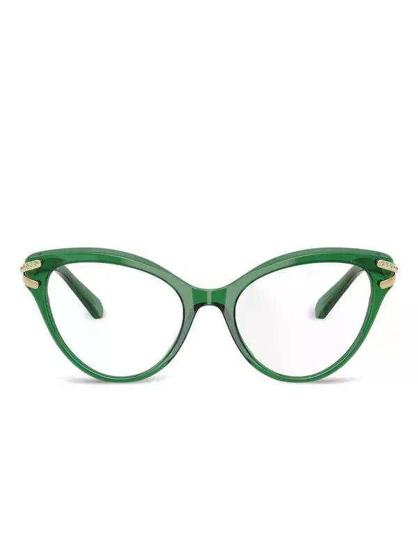 SWAROVSKI Crystal-embellished Cat-eye Glasses - Green