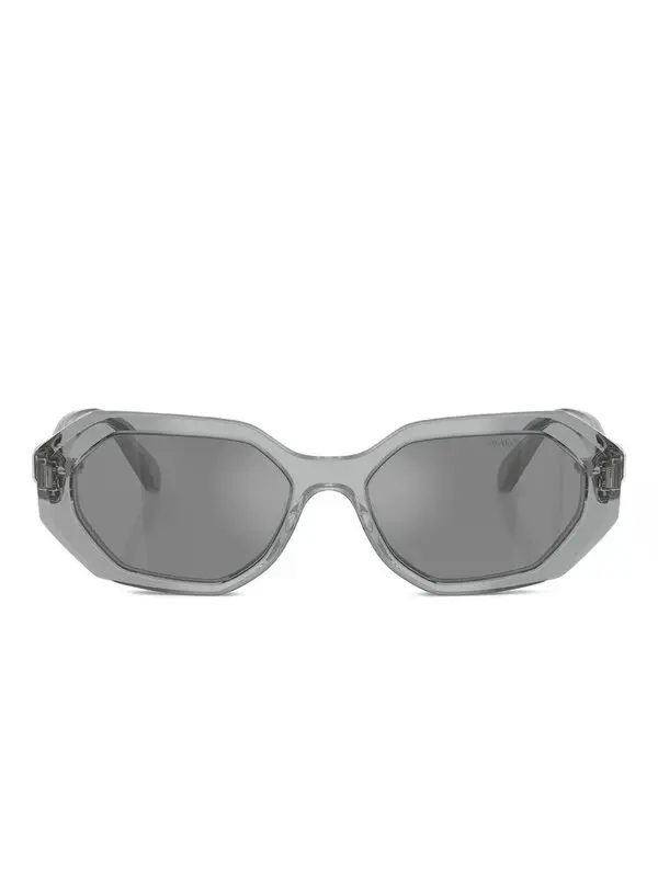 SWAROVSKI Crystal Embellished Geometric Frame Sunglasses