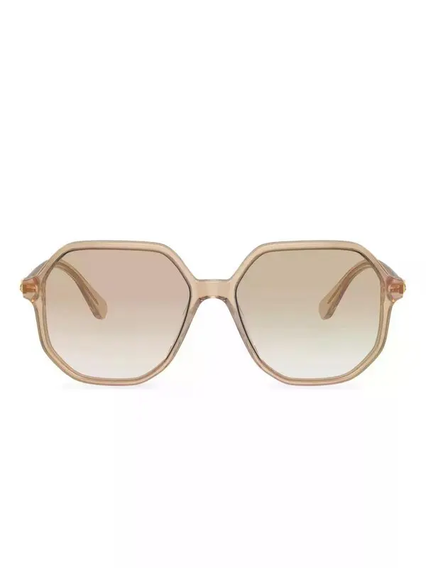 SWAROVSKI Sk6003 Crystal-embellished Geometric-frame Sunglasses - Neutrals