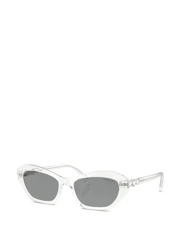 SWAROVSKI Crystal-embellishment Geometic-frame Sunglasses