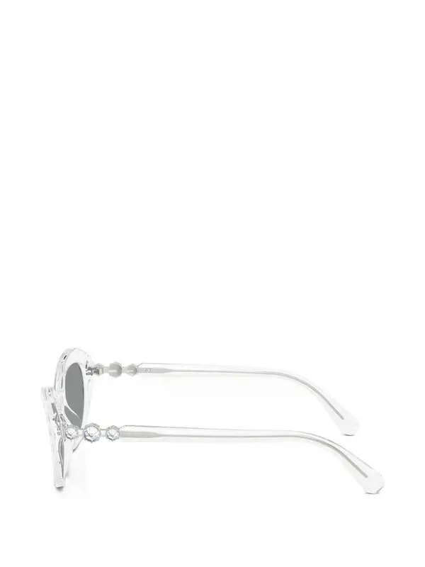 SWAROVSKI Crystal-embellishment Geometic-frame Sunglasses