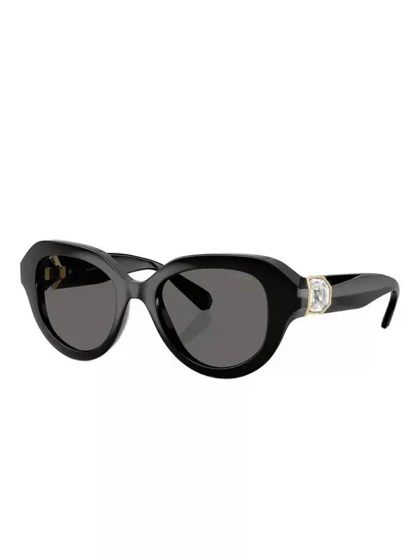 SWAROVSKI Crystal Embellished Round-frame Sunglasses