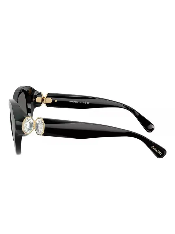 SWAROVSKI Crystal Embellished Round-frame Sunglasses