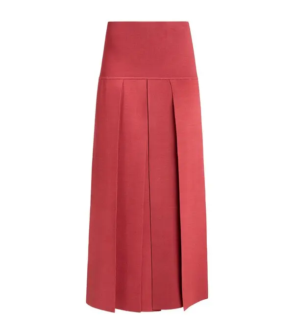 Alaïa Pleated Midi Skirt
