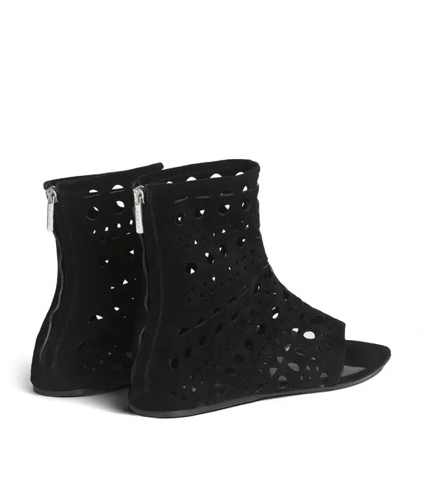 Alaïa Suede Vienne High-top Thong Sandals