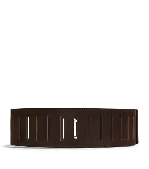 Alaïa Leather Rectangular Buckle Belt