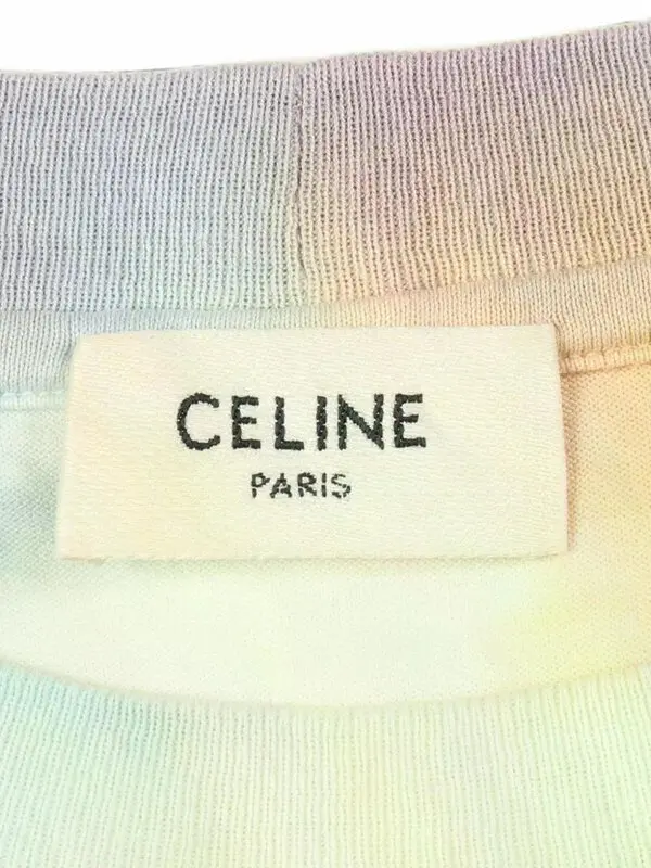 Celine 2000s Stud Logo Tie-dye T-shirt