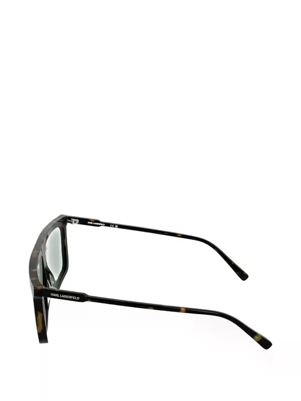 Karl Lagerfeld Tortoiseshell-effect Rectangle-frame Sunglasses