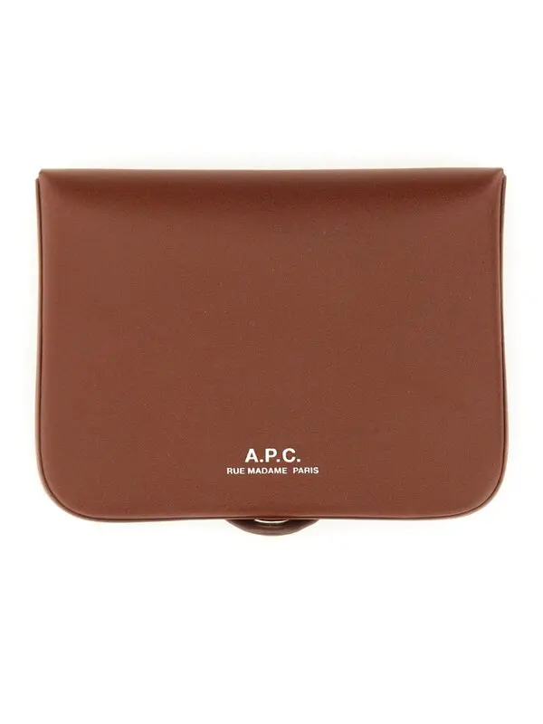 A.p.c. Leather Coin Purse - Brown