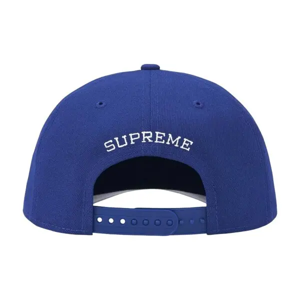 Supreme X New Era Gothic Outline Adjustable Cap - Blue