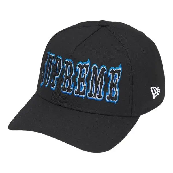 Supreme X New Era Gothic Outline Adjustable Cap - Black
