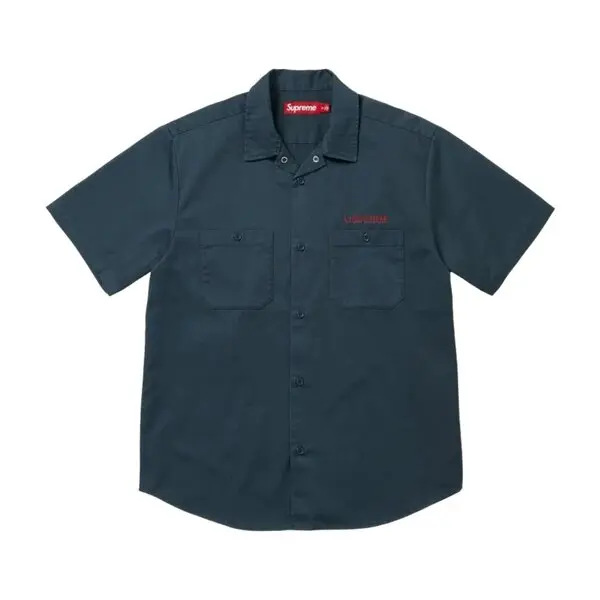 Supreme Ss26 Aoi Cyborg S/s Work Shirt - Navy