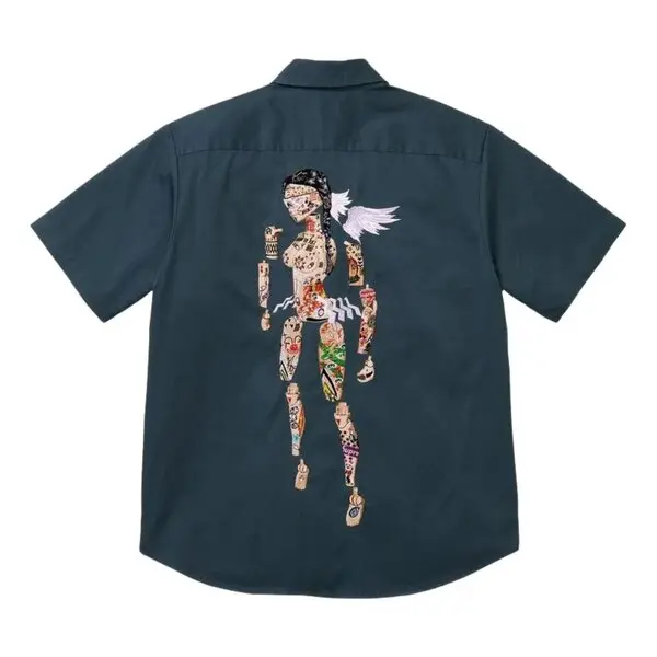 Supreme Ss26 Aoi Cyborg S/s Work Shirt - Navy