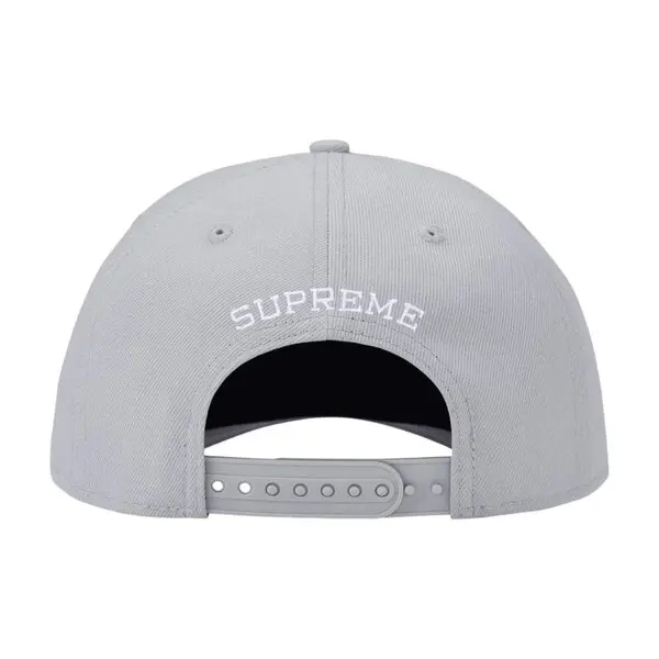 Supreme X New Era Gothic Outline Adjustable Cap - Grey