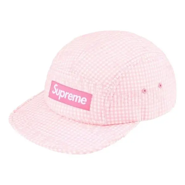 Supreme Ss26 Monogram Gingham Camp Cap