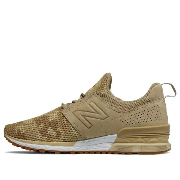 NEW BALANCE 574 Sport "bone Camo" Sneakers - Yellow/white/brown
