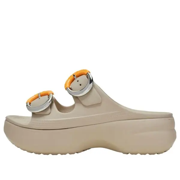 CROCS Saturday Platform Dipped Buckle Sandal - Beige