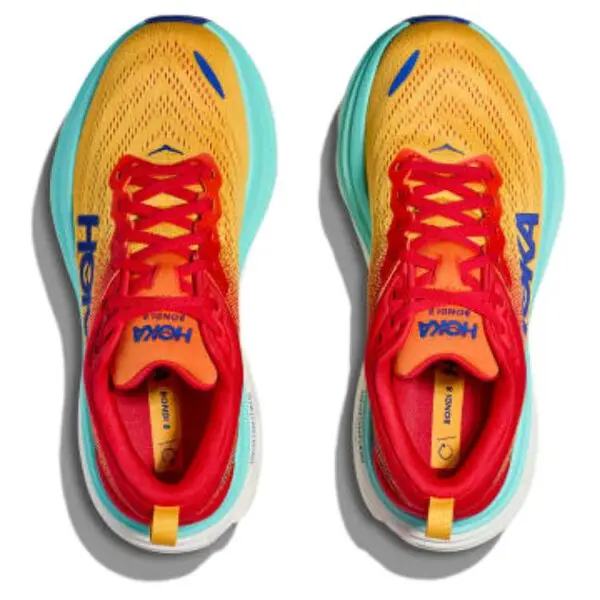 Hoka One One Bondi 8 Athletic Sneakers - Orange/red