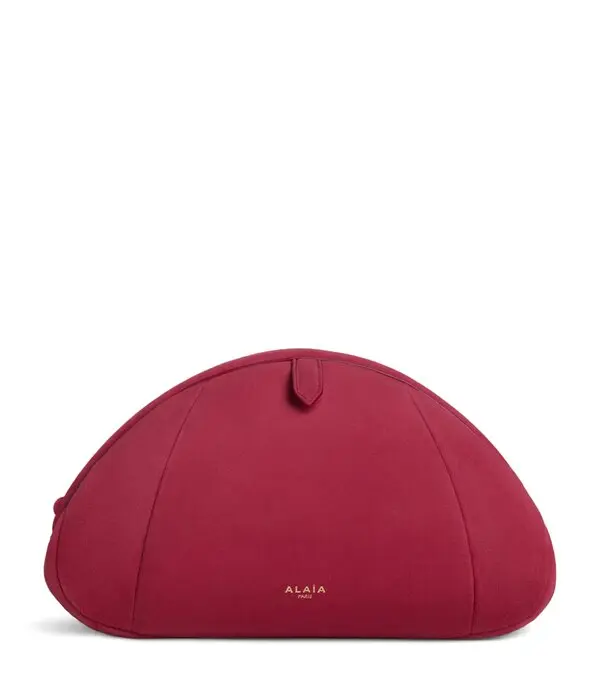 Alaïa Small Suede Purse Clutch - Red
