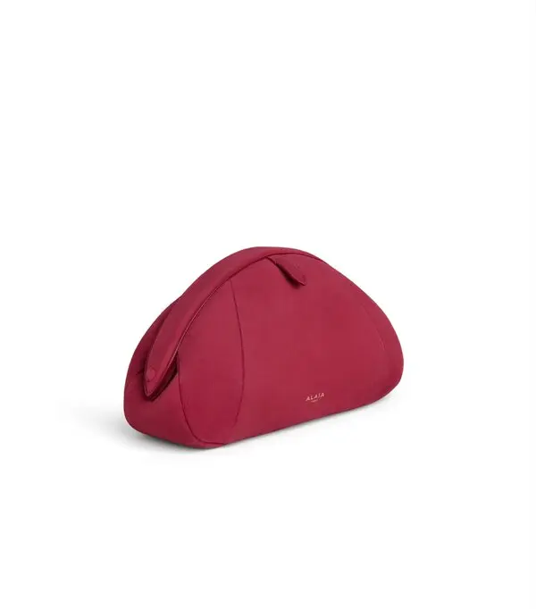 Alaïa Small Suede Purse Clutch - Red