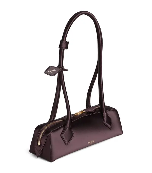 Alaïa Le Teckel Satin Shoulder Bag - Brown