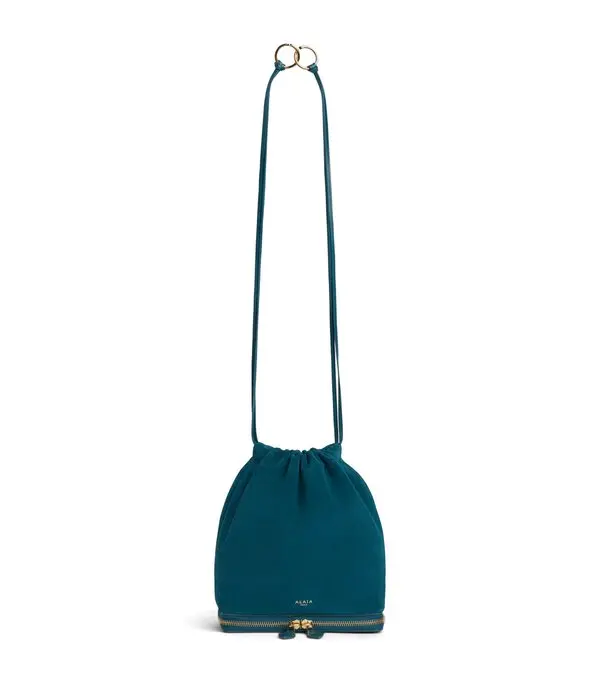 Alaïa Le Ponchon Suede Cross-body Bag - Blue
