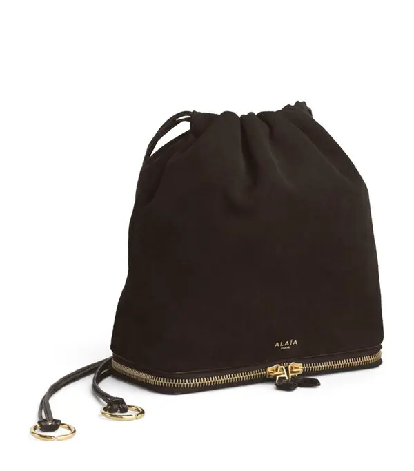 Alaïa Le Ponchon Suede Bag - Brown