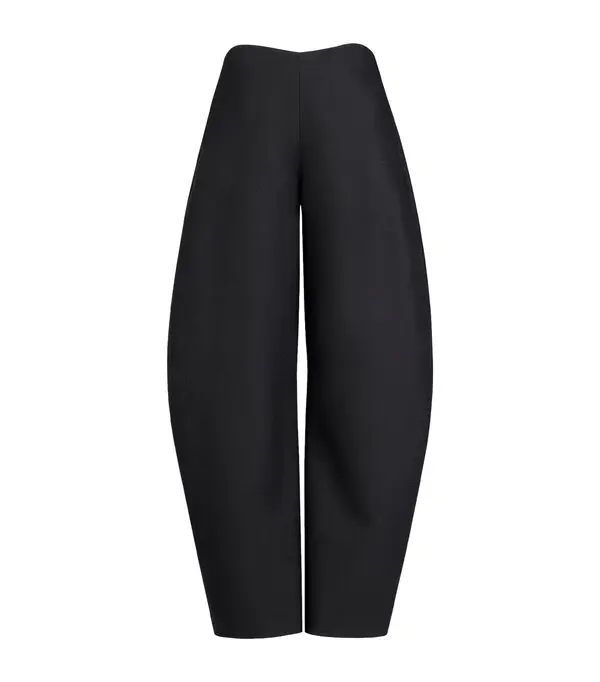 Alaïa Wool Curved-leg Trousers - Black