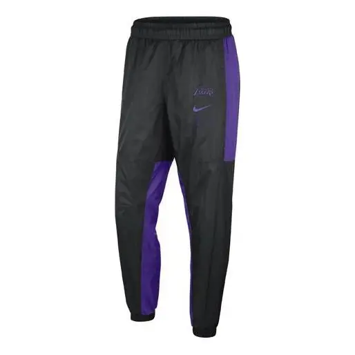 Nike Nba Courtside Los Angeles Lakers Sports Long Pants - Black