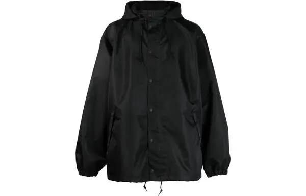 Balenciaga Tape Type Hooded Windbreaker Jacket