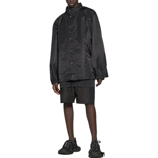 Balenciaga Tape Type Hooded Windbreaker Jacket