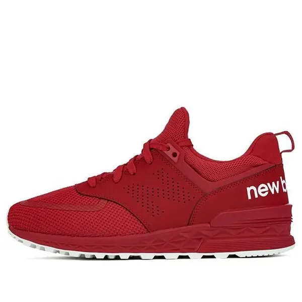 NEW BALANCE 574 Sport Lace-up Sneakers - Red/white