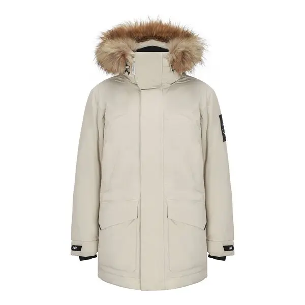NEW BALANCE Hooded Down Parka - White