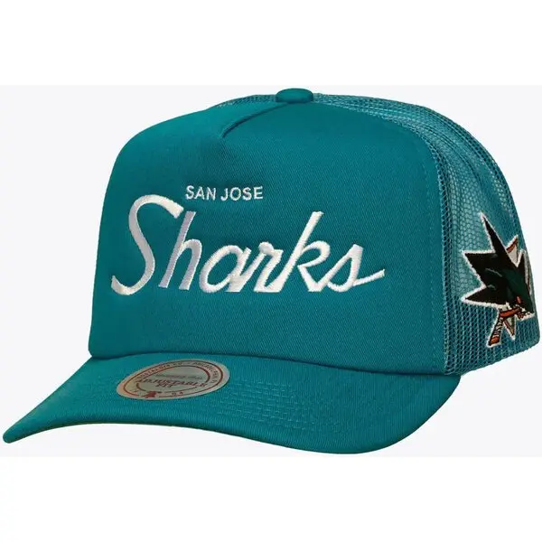 Mitchell & Ness San Jose Sharks Head Coach Trucker Adjustable Hat