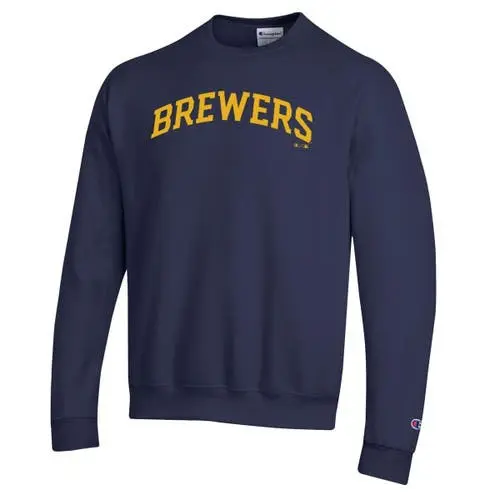 Champion Milwaukee Brewers Powerblend Wordmark Sweatshirt