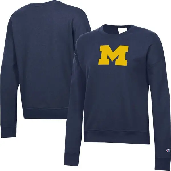 Champion Michigan Wolverines Powerblend Sweatshirt - Navy