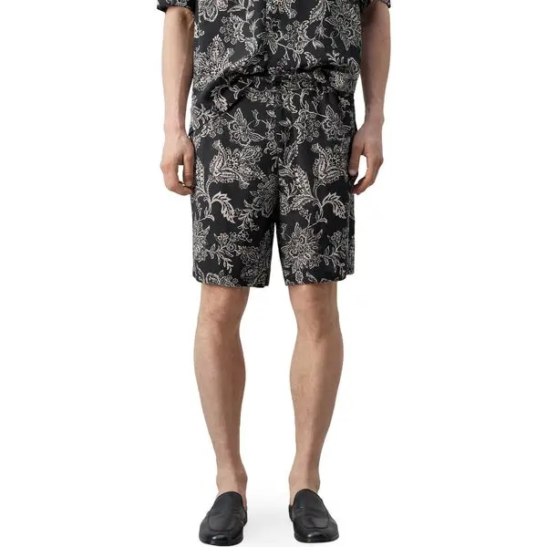 Mango Slim Fit Print Bermuda Shorts