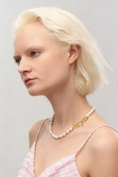 CLASSICHARMS Molten Heart Pearl Necklace