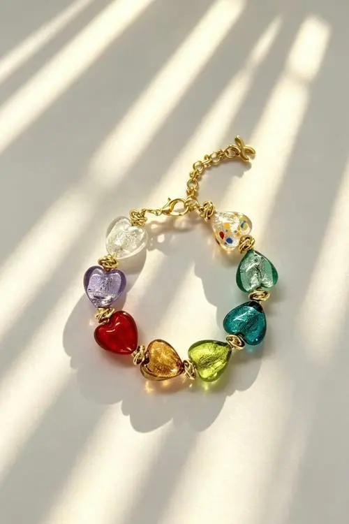 CLASSICHARMS Valentina Murano Heart Bracelet - Red