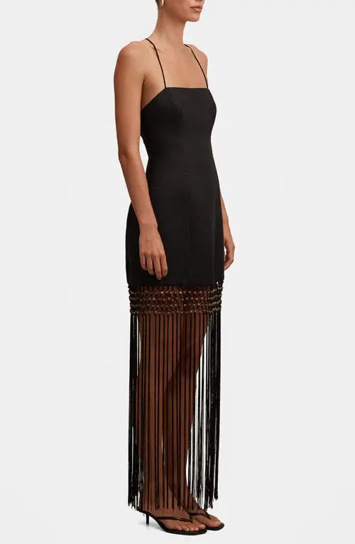 EVER NEW Rayna Macramé Fringe Maxi Dress