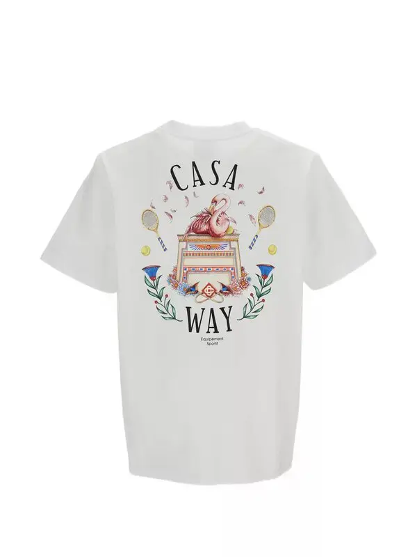 Casablanca Logo-print Short-sleeved T-shirt - Neutrals