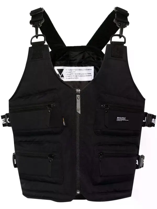 MAKAVELIC Logo Patch Zip-up Vest