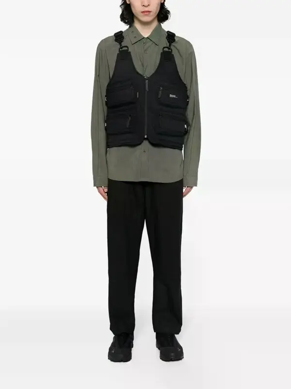 MAKAVELIC Logo Patch Zip-up Vest