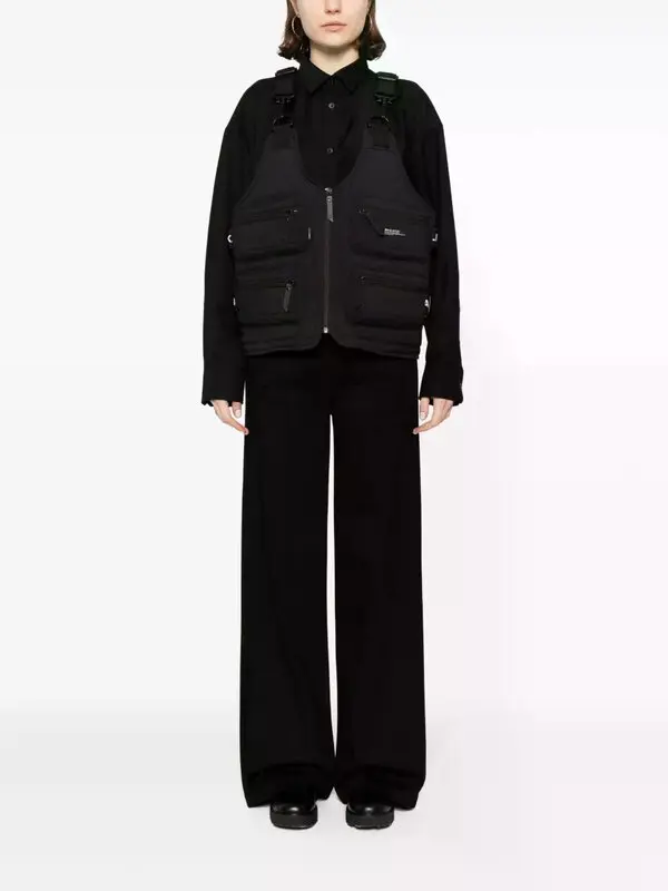 MAKAVELIC Logo Patch Zip-up Vest